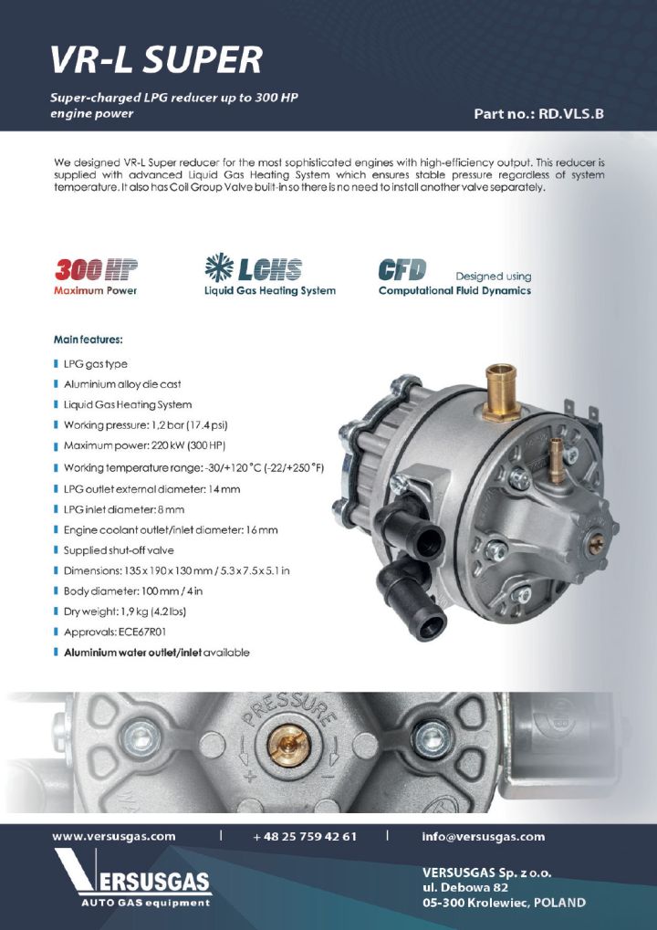 VR-L Super Reducer – Auto Gas LPG equipment and solutions